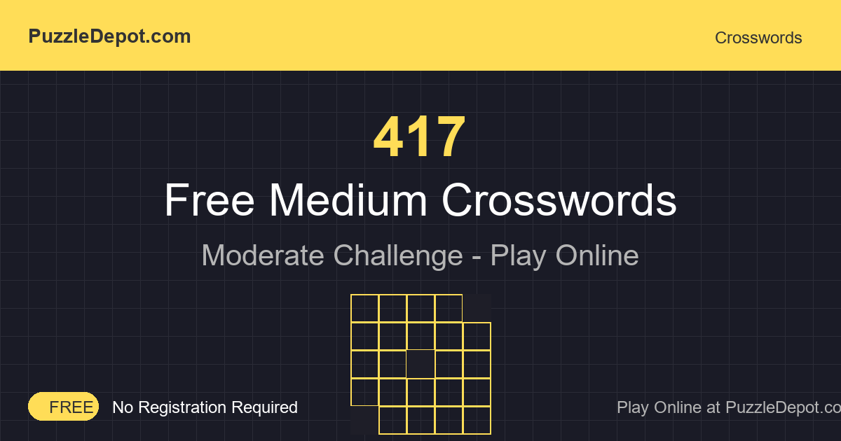 Medium Crosswords | PuzzleDepot.com